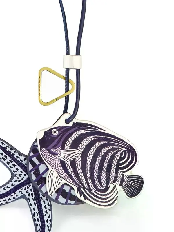 INOUI EDITIONS Neptune Fish And Starfish Charm Keyring - Purple