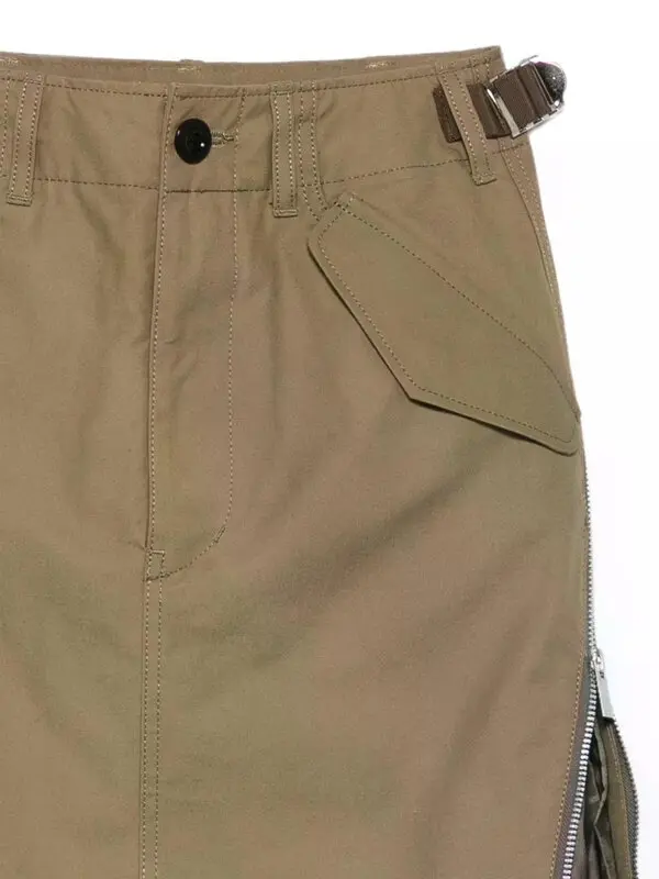 Sacai Zip-detail Midi Skirt