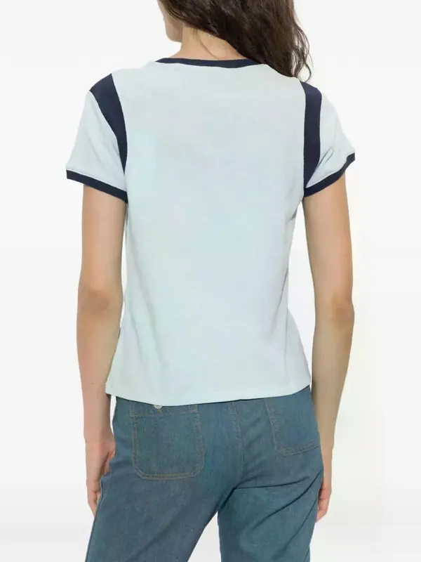 Kenzo Logo Print Cotton T-shirt - Blue