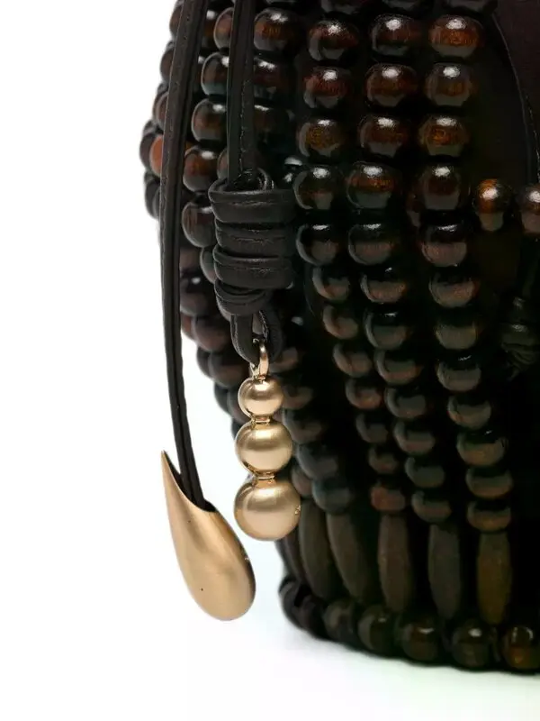 Cult Gaia Lanterna Beaded Top-bucket Bag