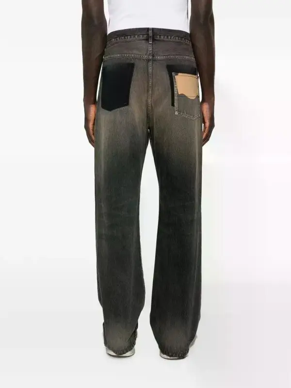 Mihara Yasuhiro Patch-detail Whiskered Jeans