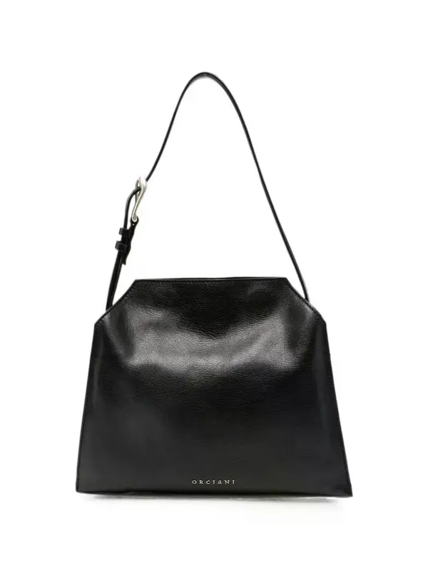 Orciani Small Trinity Soft Buckle-detail Logo-lettering Tote Bag - Black