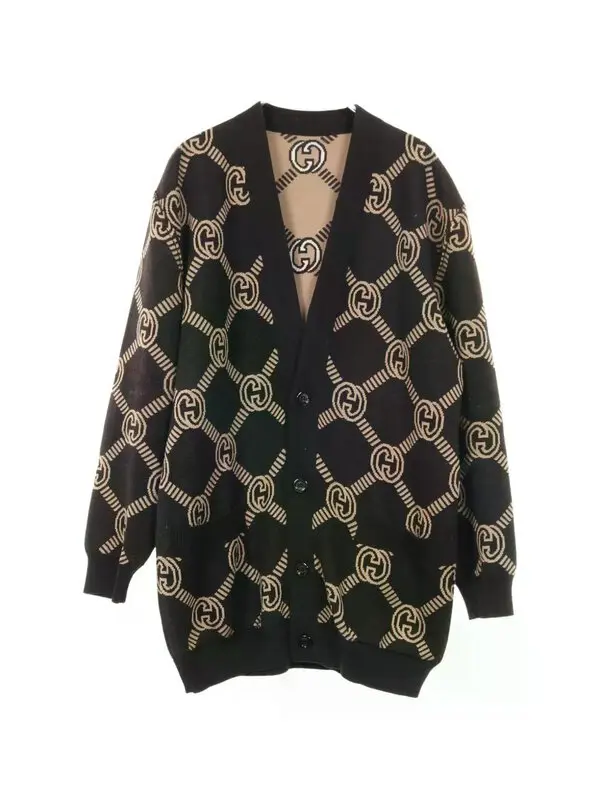 Gucci 2000 Interlocking G Reversible Cardigan - Black