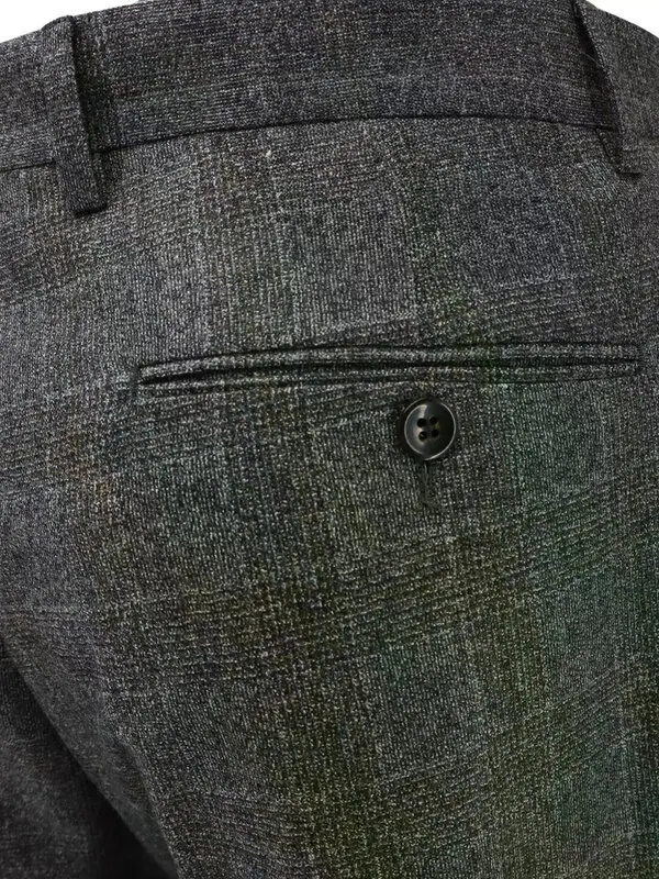 GERMANO 1952 Check Pattern Pleated Trousers