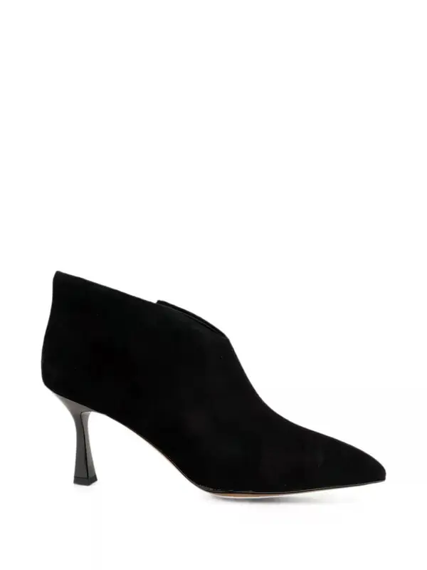 LINDA BAUMANN Pointed-toe Suede Ankle Boots