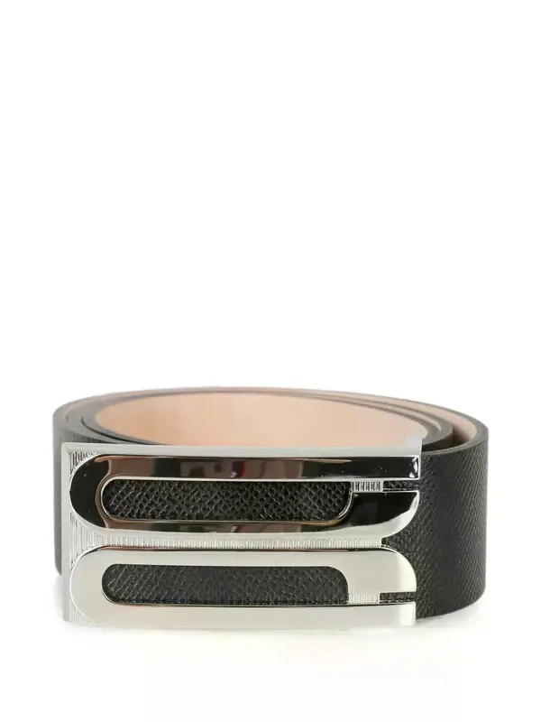 Victoria Beckham Logo-plaque Grained-leather Belt