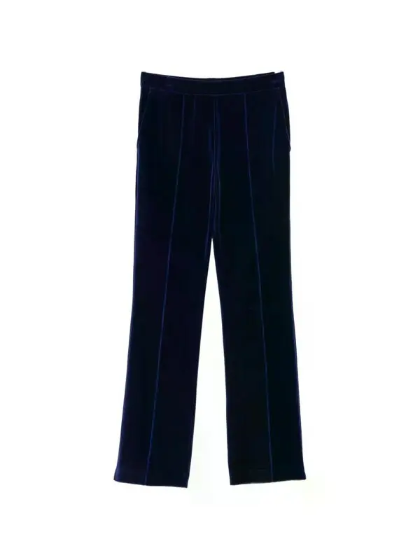 TOM FORD Velour Tonal Tf Embroidered Joggers - Blue
