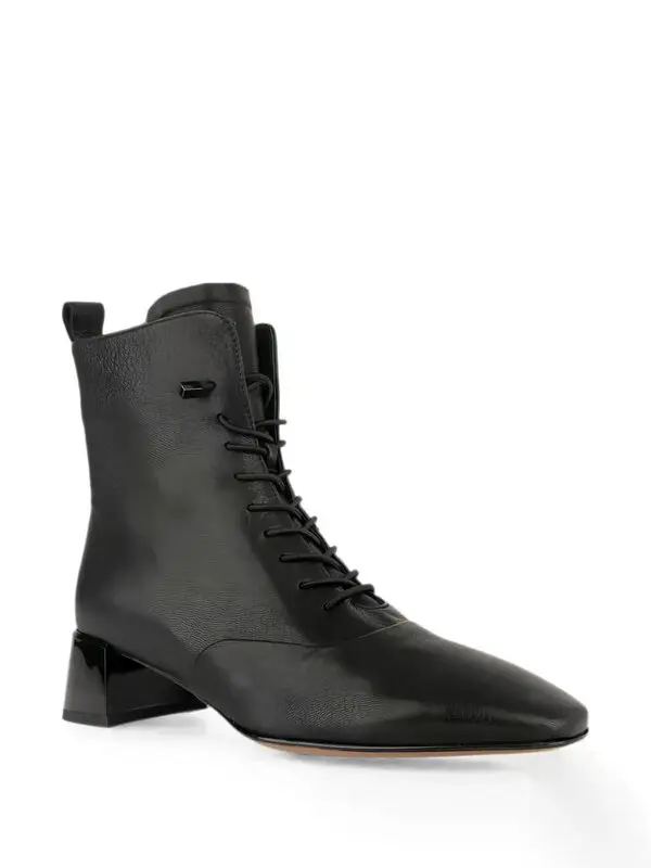 LINDA BAUMANN Lace-up Leather Ankle Boots