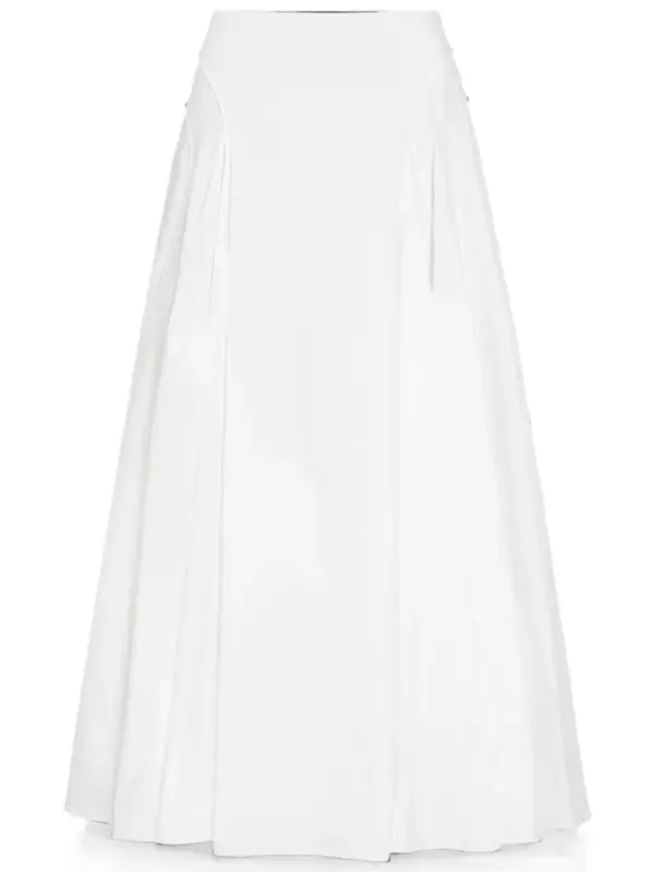 Another Tomorrow A-line Maxi Skirt - White