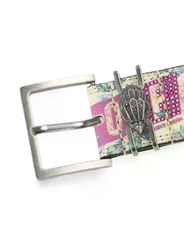 Kurt Geiger Shoreditch Floral-print Belt - White