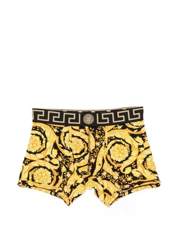 Versace Barocco-print Greca-border Boxers - Black
