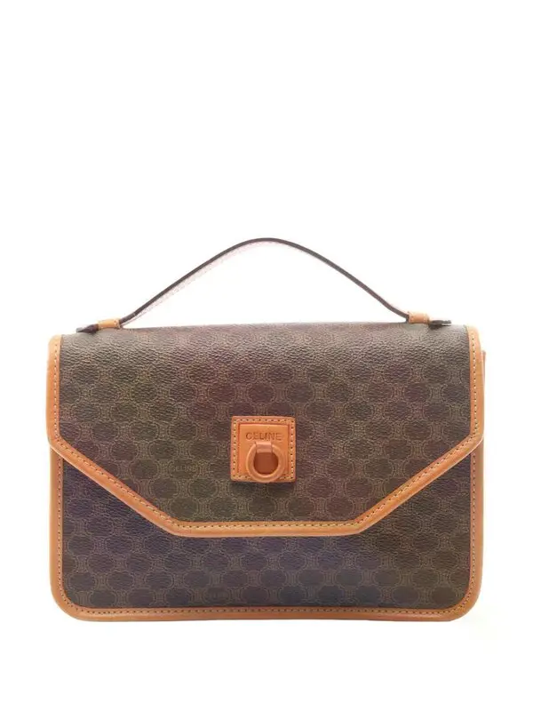 Celine 20th Century Macadam Coated Canvas Handbag