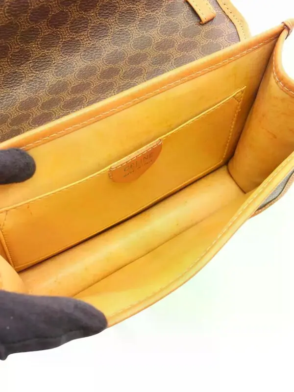 Celine 20th Century Macadam Coated Canvas Handbag