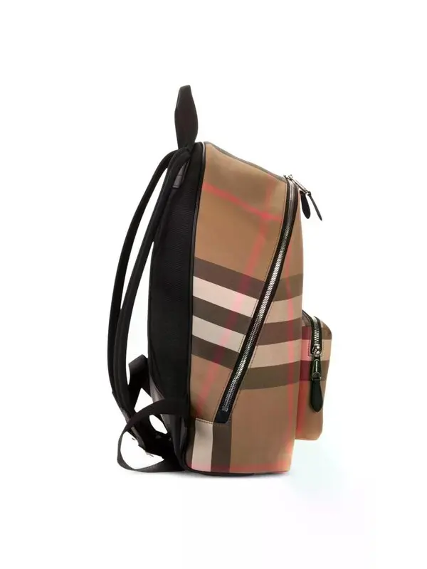 Burberry Check-print Leather-trimmed Backpack
