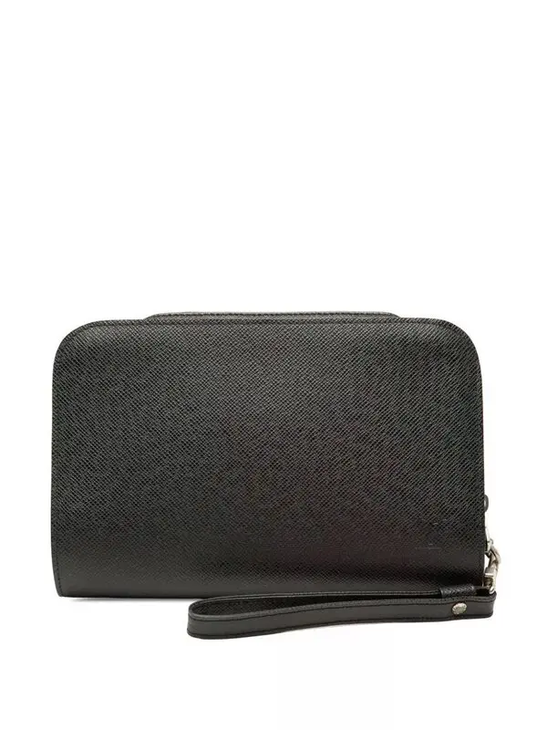 LOUIS VUITTON Taiga Leather Pochette Baikal Clutch Bag
