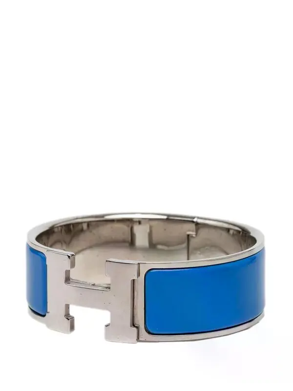 Hermès 2000-2026 Wide Enamel Clic Clac H Bracelet Pm Costume Bracelet - Blue