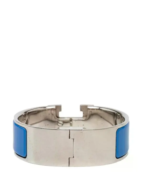 Hermès Enamel And Palladium-plated Metal Clic Clac H Bracelet