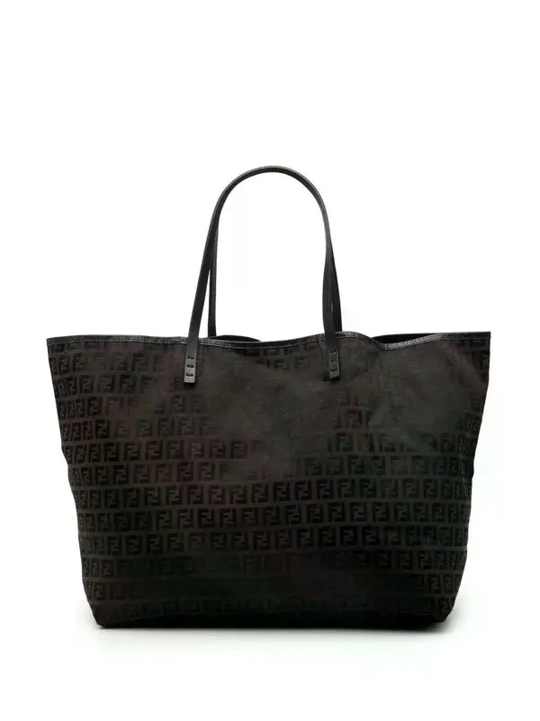 Fendi Medium Zucchino Canvas Roll Tote Bag