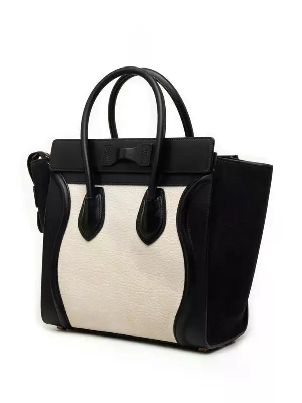 Celine Micro Luggage Tote Bag - White
