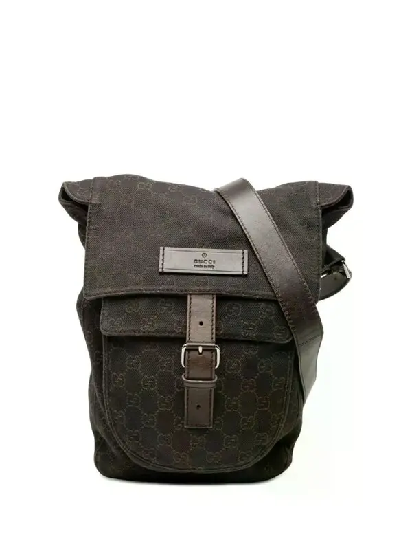 Gucci 2000-2015 Gg Canvas Crossbody Bag - Brown