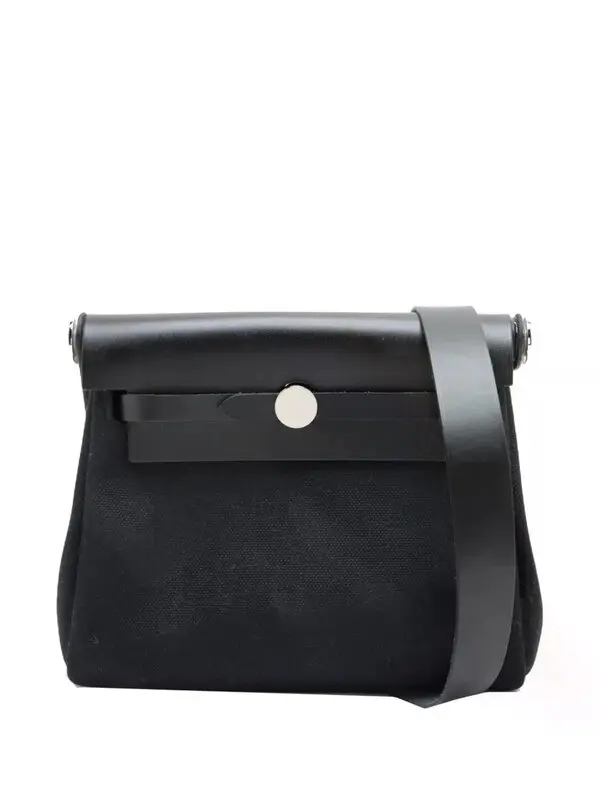 Hermès Military Toile And Vache Hunter Herbag Zip 20 Crossbody Bag - Black