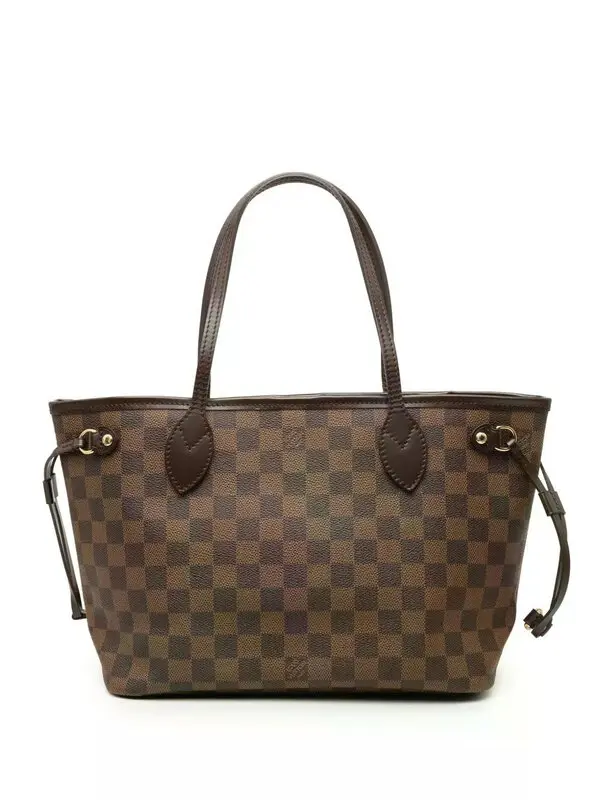 LOUIS VUITTON 2011 Damier Ebene Neverfull Pm Tote Bag