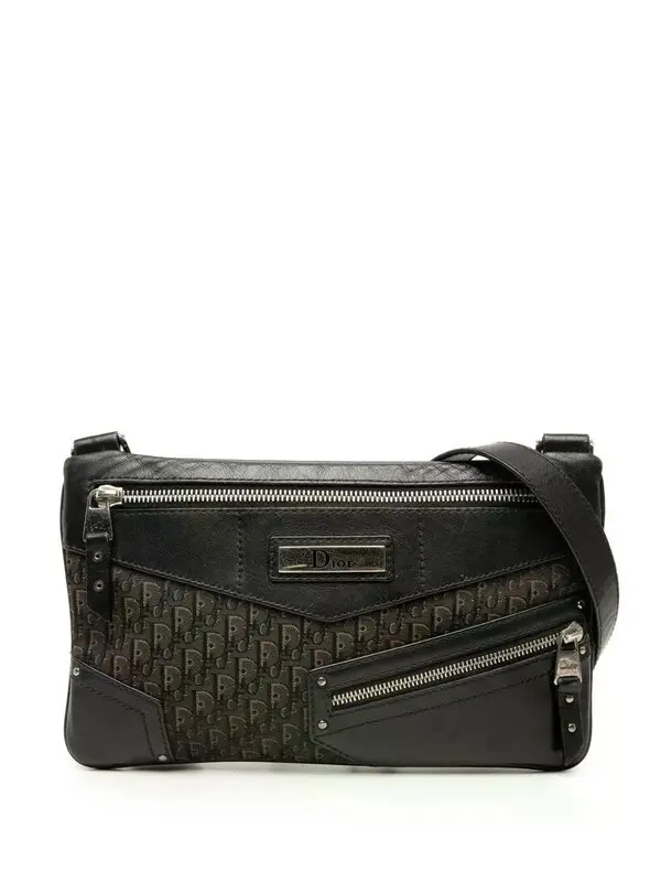 Dior 2003 Diorissimo Trotter Canvas Street Chic Shoulder Bag - Black