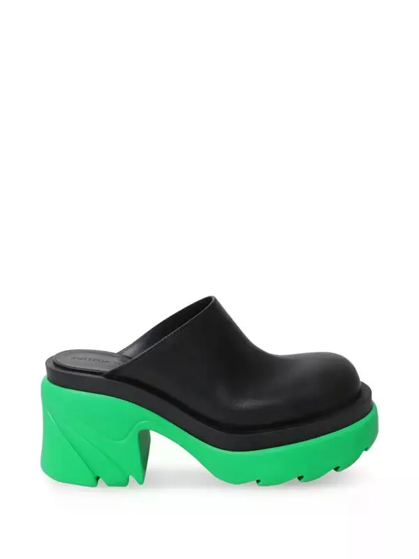 Bottega Veneta Flash Platform Mules - Black