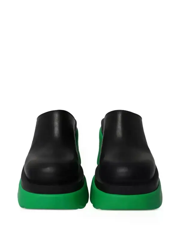 Bottega Veneta Leather Flash Platform Mules - Black