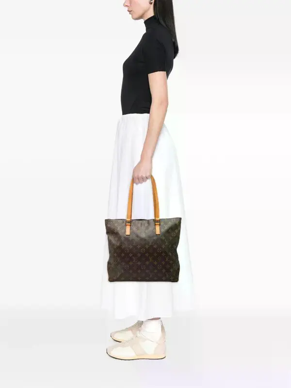 LOUIS VUITTON 2000 Monogram Cabas Mezzo Tote Bag