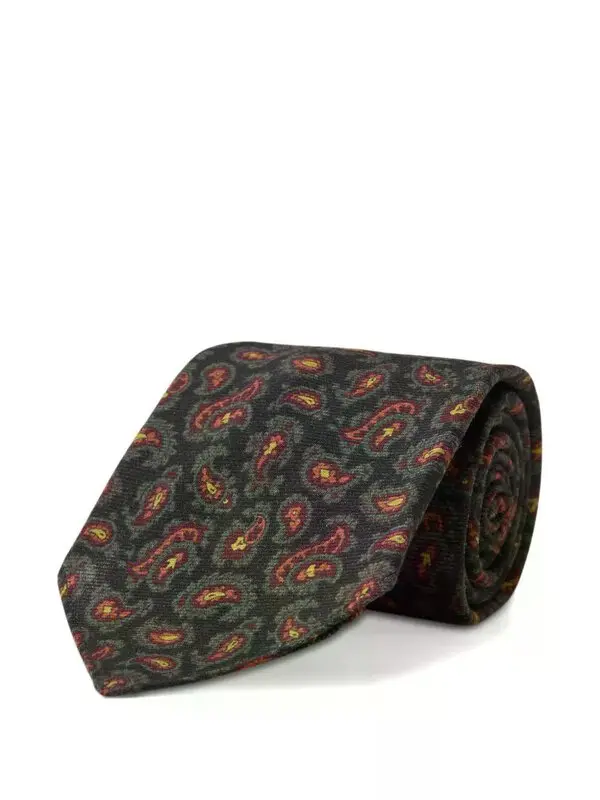 Ralph Lauren Paisley-print Wool Tie - Blue