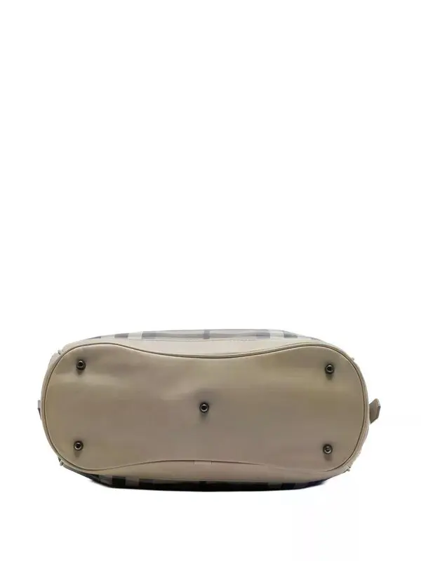 Burberry Medium Smoke Check Coated Canvas Hobo Handbag