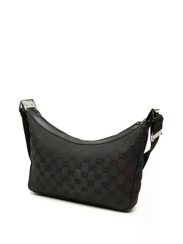 Gucci 2000-2015 Gg Canvas Crossbody Bag - Black