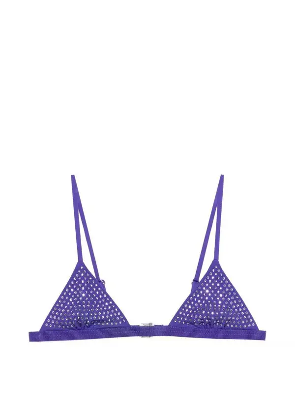 Patrizia Pepe Rhinestone-embellished Triangle Bras - Purple