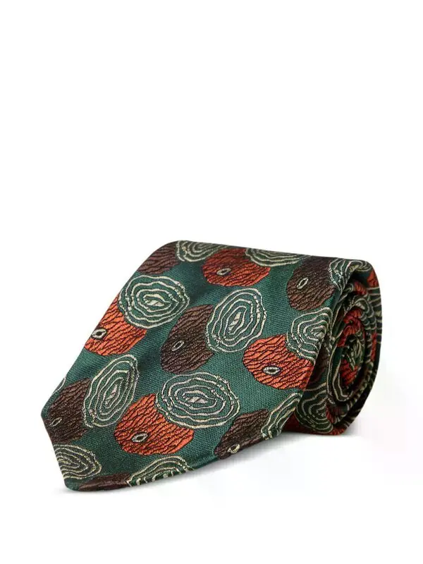 Ralph Lauren Jacquard-woven Silk Tie - Green
