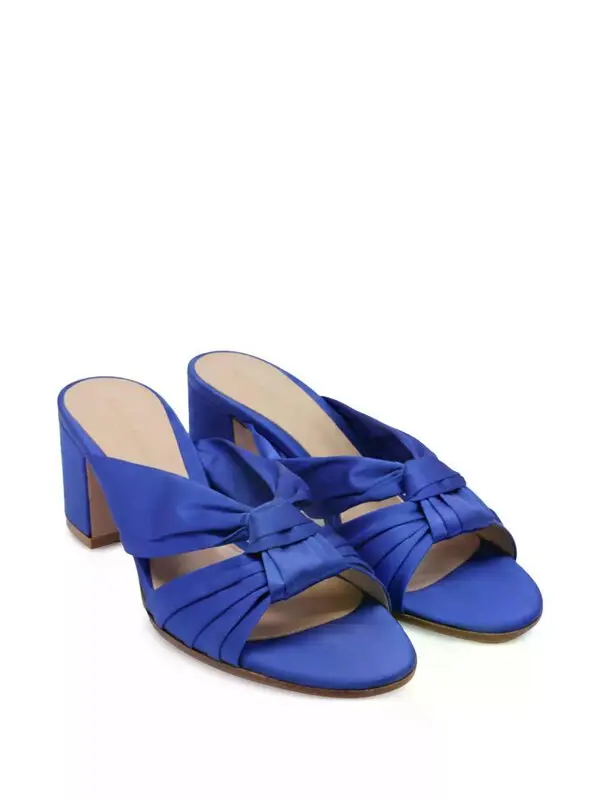 GIANVITO ROSSI Satin Twist Knot Mules