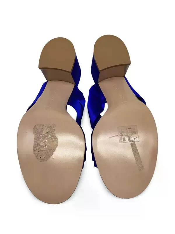 GIANVITO ROSSI Satin Twist Knot Mules