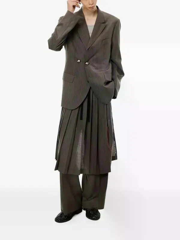 MASU Pinstriped Pleated Apron