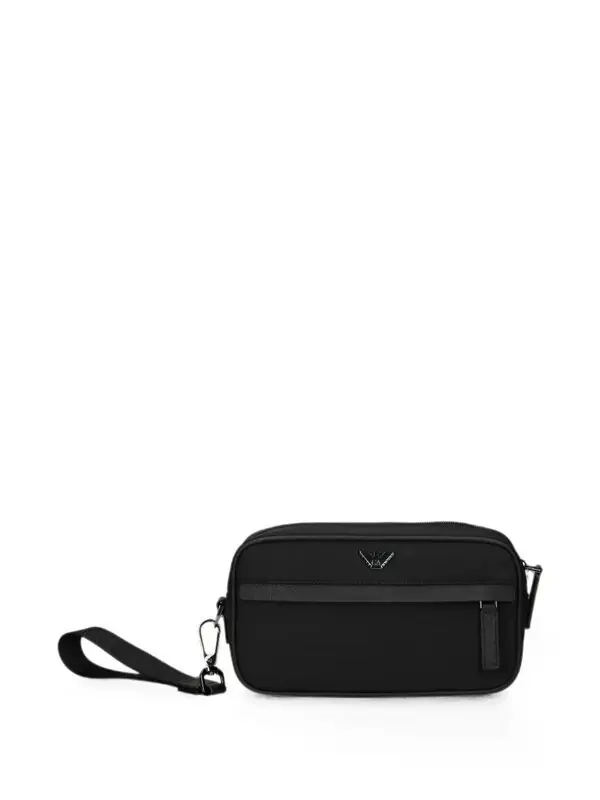 Emporio Armani Logo-plaque Wash Bag - Black