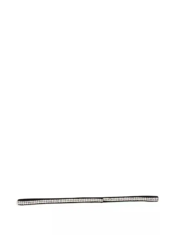 Dolce & Gabbana 2000s Crystal-embellishment Belt - Black