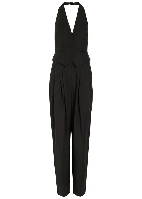 Ronny Kobo Rex Tailored Woven Jumpsuit - Black