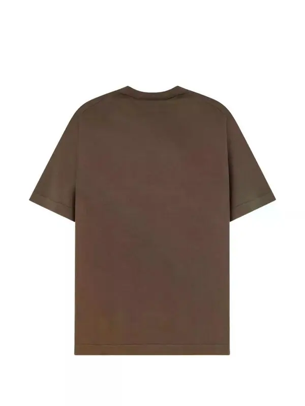BRAMANI CASHMERE Crew-neck Short-sleeve T-shirt - Brown
