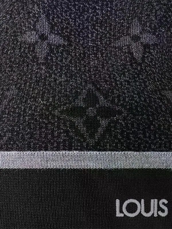 LOUIS VUITTON Monogram Eclipse Beanie Hat - Black