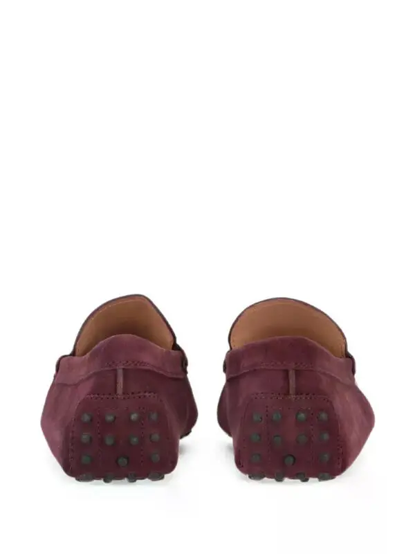 TOD'S T-plaque Suede Loafers