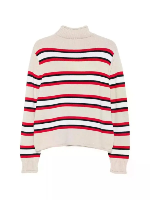 SEMICOUTURE Striped High Neck Sweater