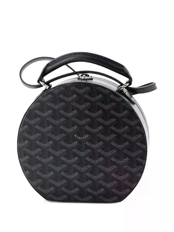 Goyard Alto Hatbox Bag Coated Canvas Satchel - Black