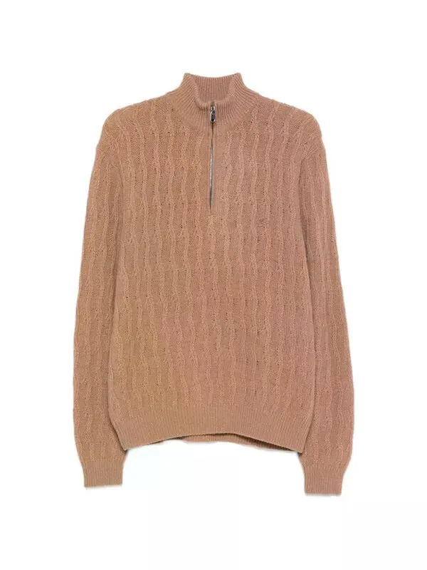 Etro Quarter-zip Sweater - Brown