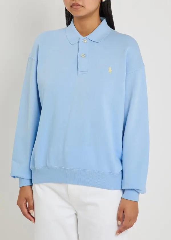 Polo Ralph Lauren Logo Embroidered Cotton-blend Polo Sweatshirt