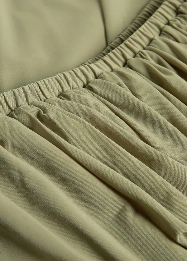 Ronny Kobo Renier Gathered Tissue Jersey Balloon Trousers - Light Green