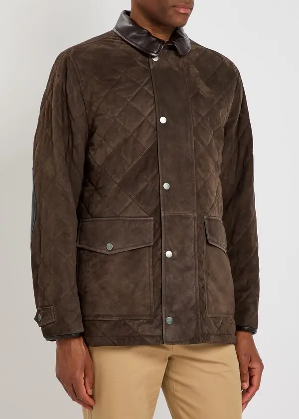 Gant Quilted Suede Jacket